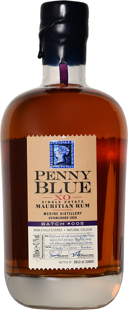 Rum Penny Blue XO Single Estate Mauritian Batch #007 70 cl - Rum ...